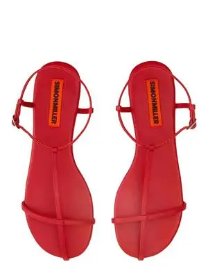 SIMONMILLER Cage Leather Flat Sandals