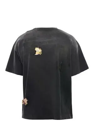 Givenchy Washed-effect Appliqué T-shirt - Grey