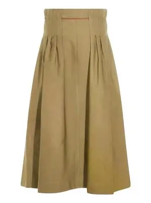 Max Mara Max Mara Pleated Drawstring Skirt Neutrals