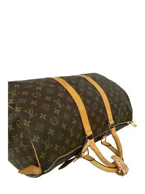 LOUIS VUITTON Monogram Keepall 45 Travel Bag - Brown