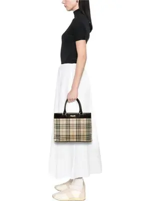 Burberry House Check Canvas Tote Bag - Neutrals