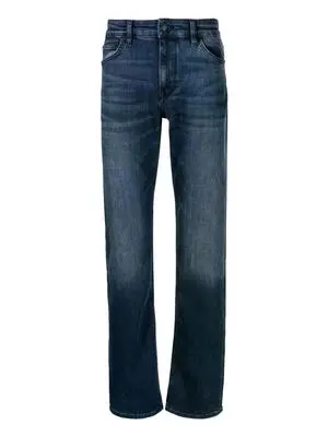 BOSS Logo Patch Straight Leg Jeans - Blue