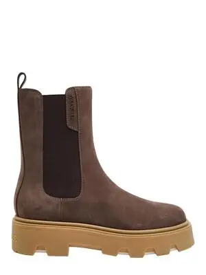 Moncler Aurea Suede Chelsea Boots - Brown