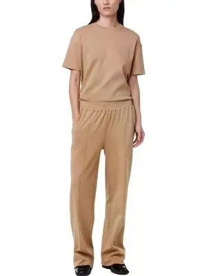 ANOTHER TOMORROW Seamed T-Shirt With Crew Neck