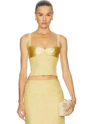 CAMILA COELHO Cassia Top In . Also - Yellow