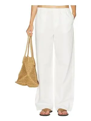 GRLFRND Kacey Pull On Wide Leg Trousers - Cream
