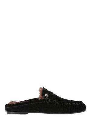 Carvela Marigold Faux-fur Suede Mules - Black