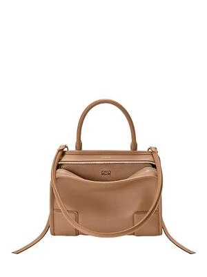 Loewe Amazona 180 Small Leather Top-handle Bag - Mocha