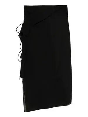 LIMI FEU Lace-up Asymmetric Skirt - Black