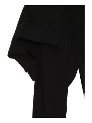 LIMI FEU Draped Layered Trousers - Black