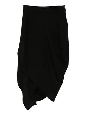 LIMI FEU Asymmetric Draped Skirt - Black