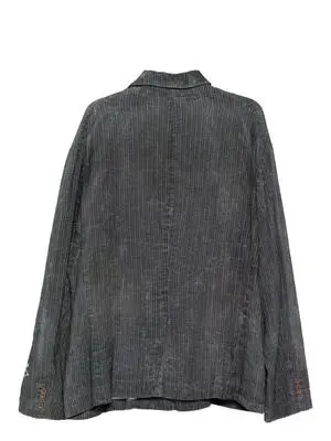 RUNDHOLZ Pinstripe Effect Jacket - Grey