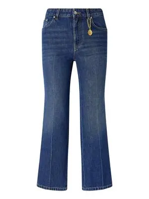 Stella McCartney Mid-rise Cropped Flared Jeans - Blue