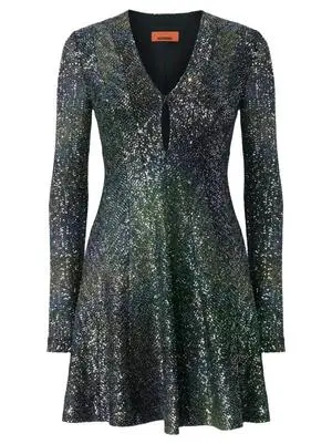 Missoni Embellished V-neck Dress - Black