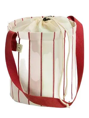 HAY Striped Drawstring Cooler Bag - Neutrals