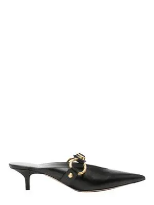Balenciaga City Buckle-detail Pointed-toe Mules - Black