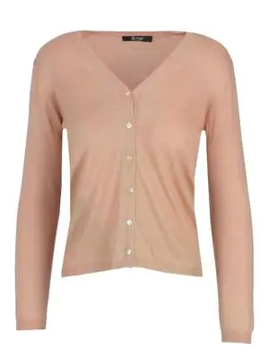 LA ROSE V-neck Knitted Cardigan - Pink