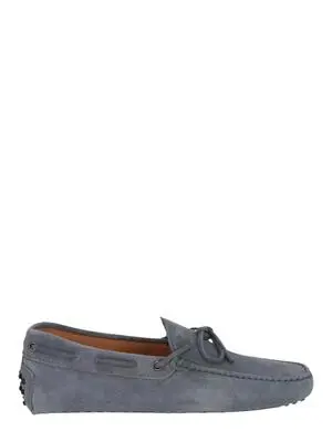 TOD'S Suede Bow Detail Boat Shoes - Blue