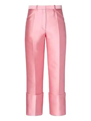 Calvin Klein Eva Cuffed Satin Trousers - Pink