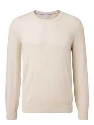 Brunello Cucinelli Cashmere Crewneck Sweater - Beige
