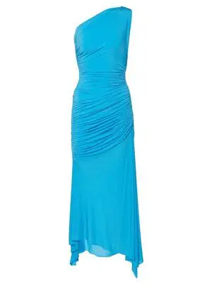 Alex Perry Gathered Jersey Cocktail Dress - Blue