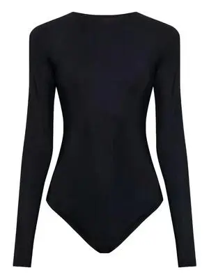 MAISON MARGIELA MM6 Maison Margiela Long-Sleeve Bodysuit With Signature Numbers Print Black