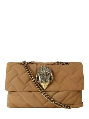 Kurt Geiger Large Kensington Quilted Suede Tote Bag - Brown