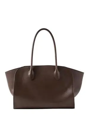 THE ROW Marlo 12 Leather Tote - Brown