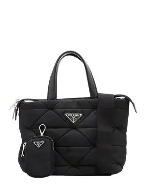 Prada Quilted Re-nylon Padded Satchel - Black