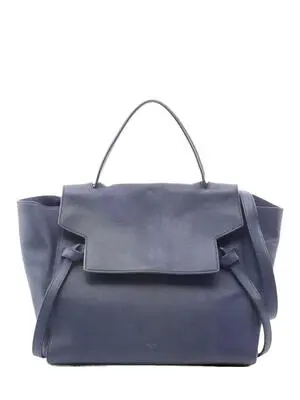 Celine 2000s Mini Belt Leather Tote Bag - Blue