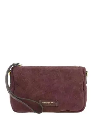 GIANNI CHIARINI Suede Clutch Bag - Red