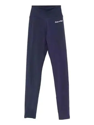 Sporty & Rich Logo-print Performance Leggings - Blue