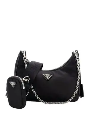 Prada Re-edition 2005 Shoulder Bag Tessuto Small Crossbody Bag - Black
