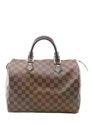 LOUIS VUITTON Damier Ebene Speedy 30 Luggage Bag - Brown