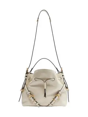 Givenchy Voyou Small Leather Shoulder Bag - White