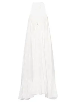 Zimmermann Cotton Halterneck Midi Dress - Ivory