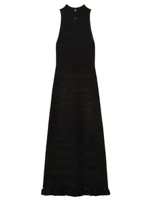 TWINSET Long Turtleneck Knit Dress - Black