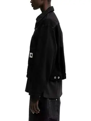 Carhartt Work In Progress Belmar Logo-patch Denim Jacket - Black