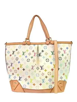 LOUIS VUITTON Louis Vuitton X Takashi Murakami 2011 GM Sharleen Tote Bag White