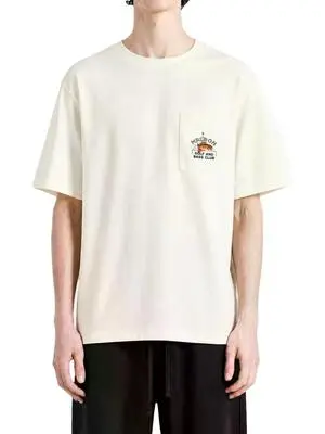MALBON Vista Bass Club Graphic-print Chest-pocket T-shirt - Neutrals