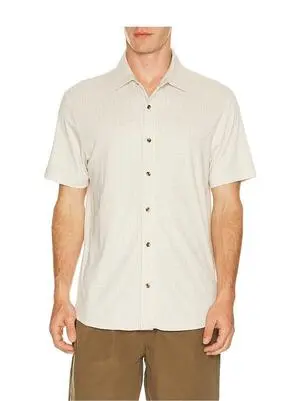 Travis Mathew Cabana Jacquard Shirt In . Also - Beige