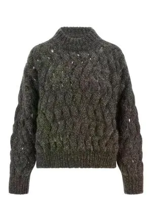 Brunello Cucinelli Cable-knit Sweater - Grey