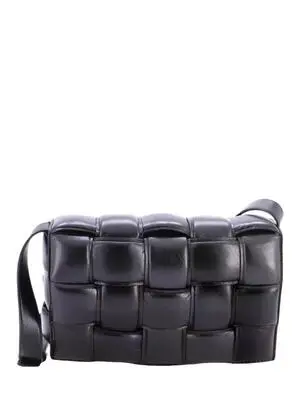 Bottega Veneta Bottega Veneta Cassette Padded Maxi Leather Crossbody Bag Black