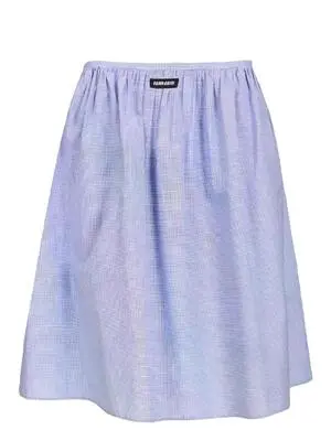 Miu Miu Check-pattern Midi Skirt - Blue