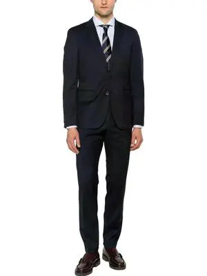 BOSS Single-breasted Wool Suit - Blue
