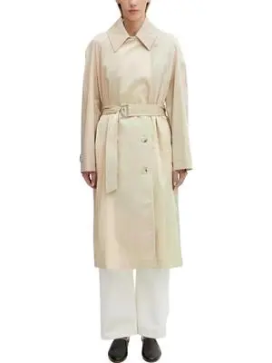 Lacoste Double-breasted Belted Trench Coat - Neutrals