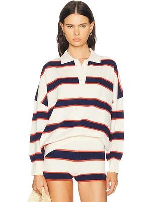 SEROYA Taby Sweater - Eggshell Stripe