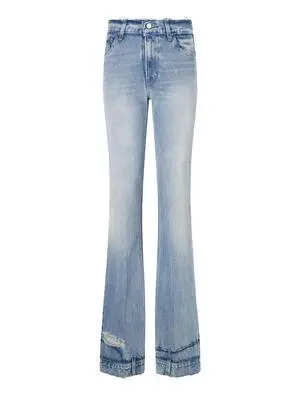 HAIKURE Flora Distressed Flare Jeans - Blue