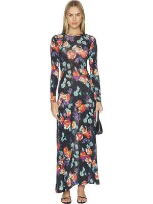 Ulla Johnson Amari Long Sleeve Jersey Dress - Multi