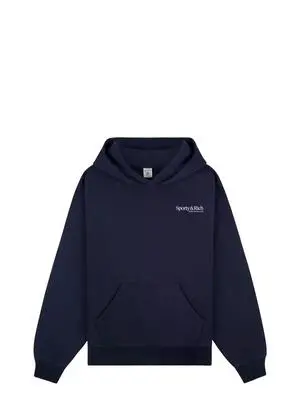 SPORTY & RICH Logo Detail Hoodie - Blue